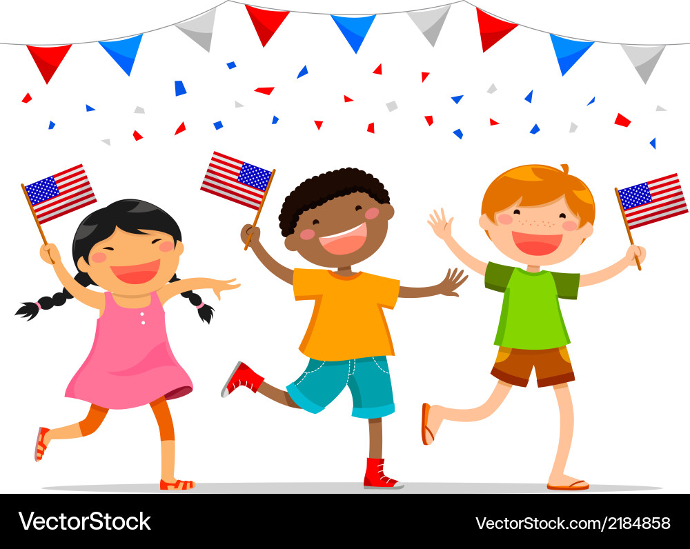 Kids Holding Flags Vector Images (over 1,000)