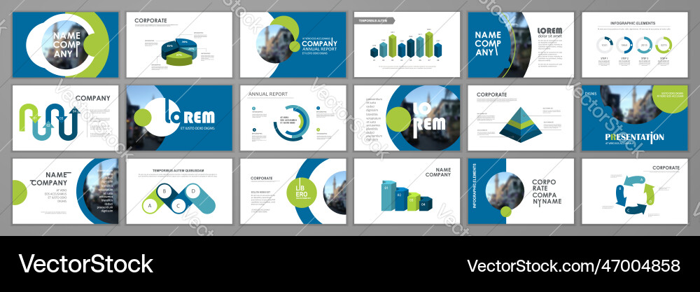 Corporate slideshow templates Royalty Free Vector Image