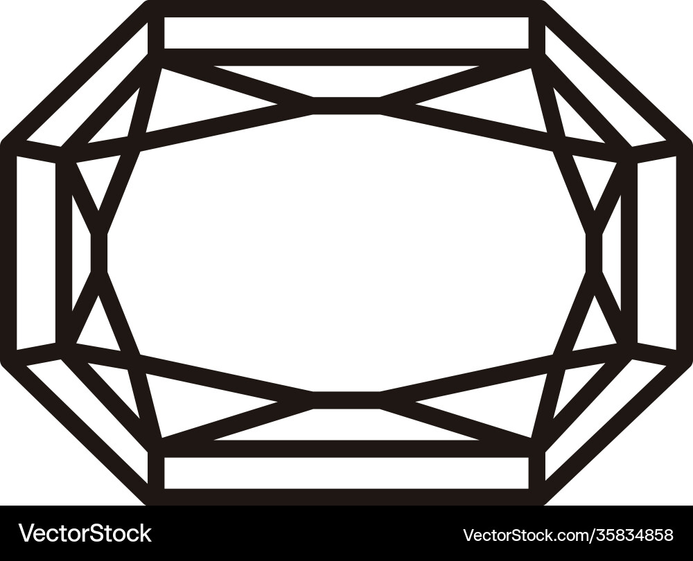 Flat gem stone icon Royalty Free Vector Image - VectorStock