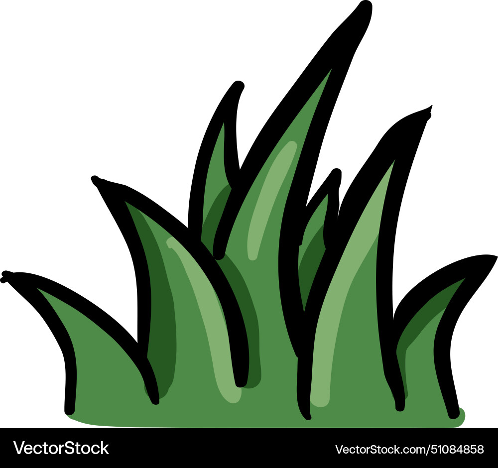 Grass - hand drawn doodle icon Royalty Free Vector Image