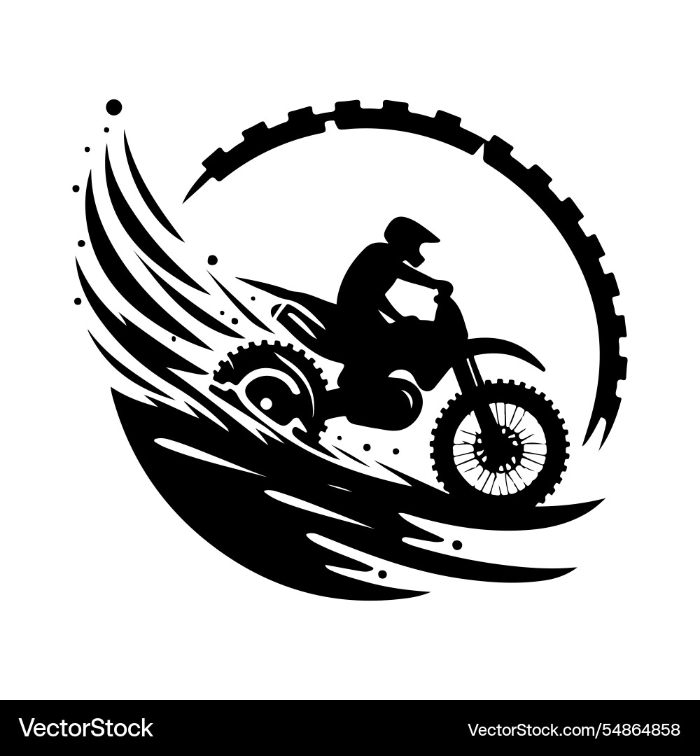 Premium dirt bike silhouette pack for creative Vector Image
