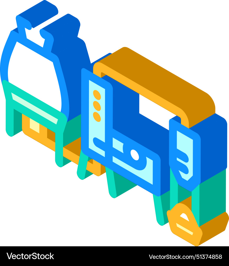 Production wood pellets isometric icon Royalty Free Vector