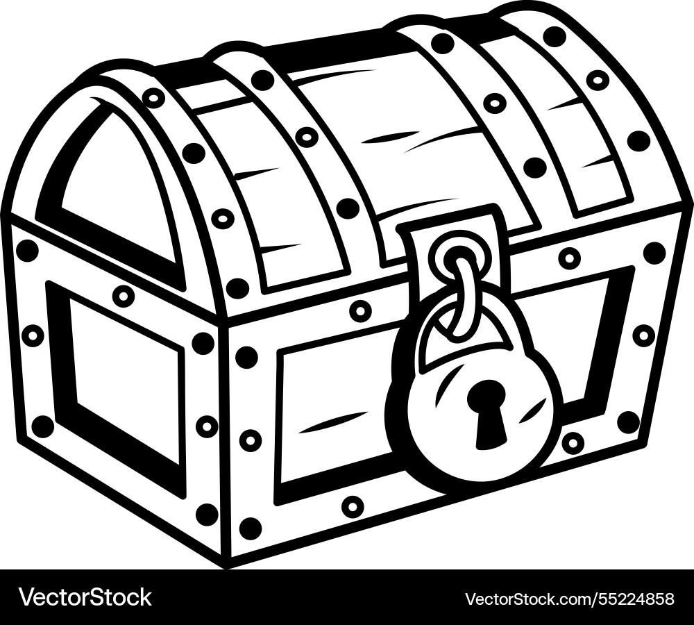 Treasure box Royalty Free Vector Image - VectorStock