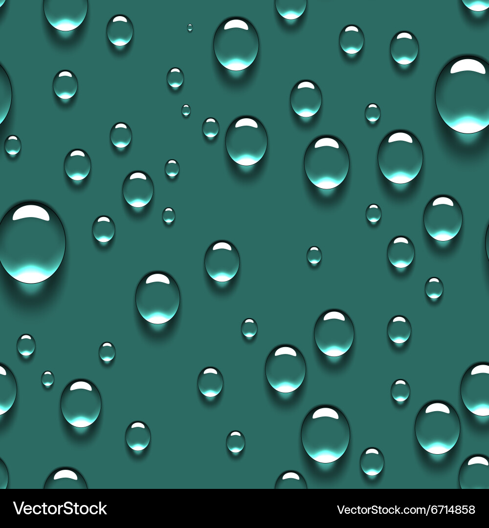 Water transparent drops seamless pattern Vector Image