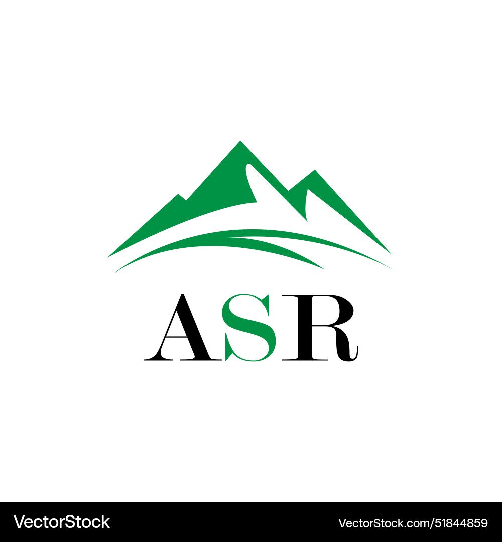 Asr letter logo design on white background Vector Image