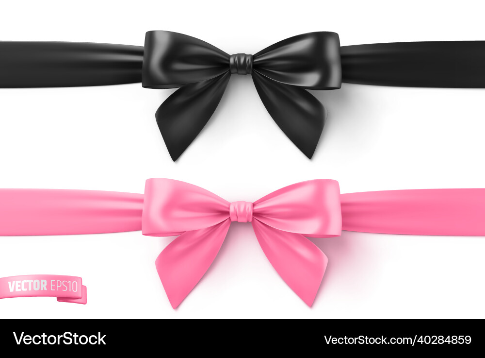 Elegant Ribbon Bows Royalty Free Vector Image - VectorStock