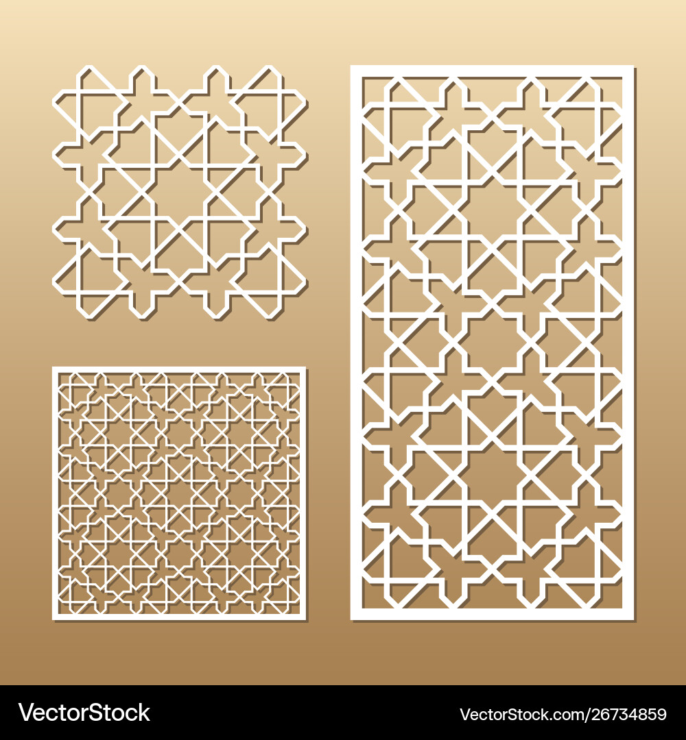 Laser cut panel Royalty Free Vector Image - VectorStock