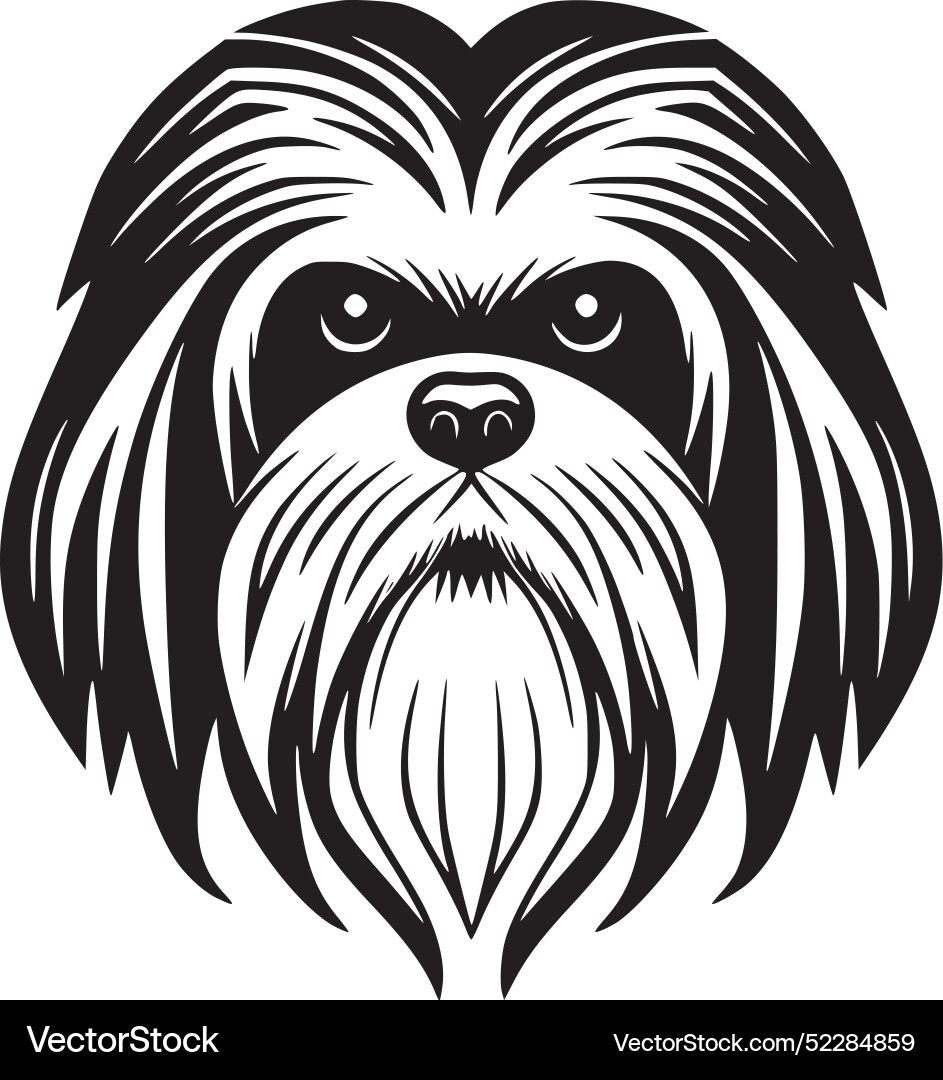 Shih tzu - minimalist and flat logo Royalty Free Vector