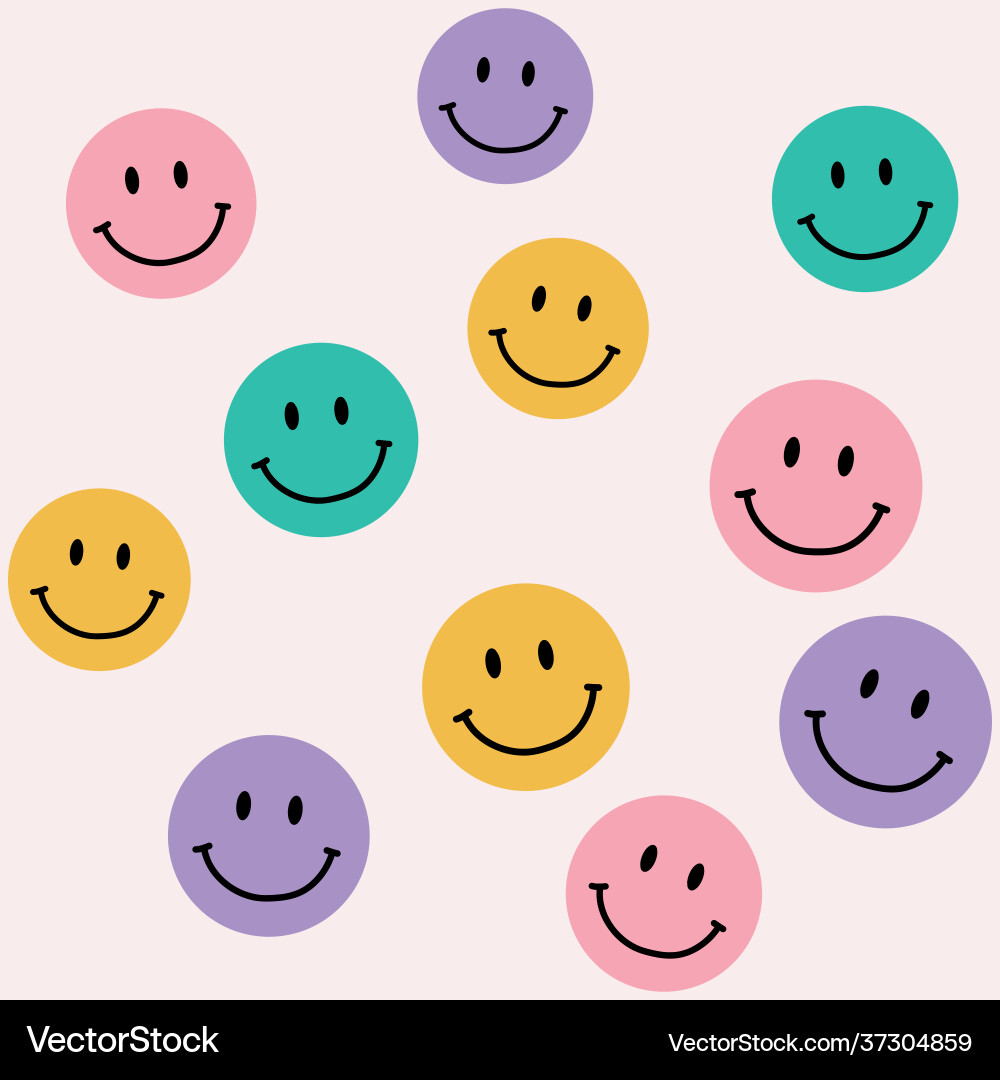 Smile emoji background Royalty Free Vector Image