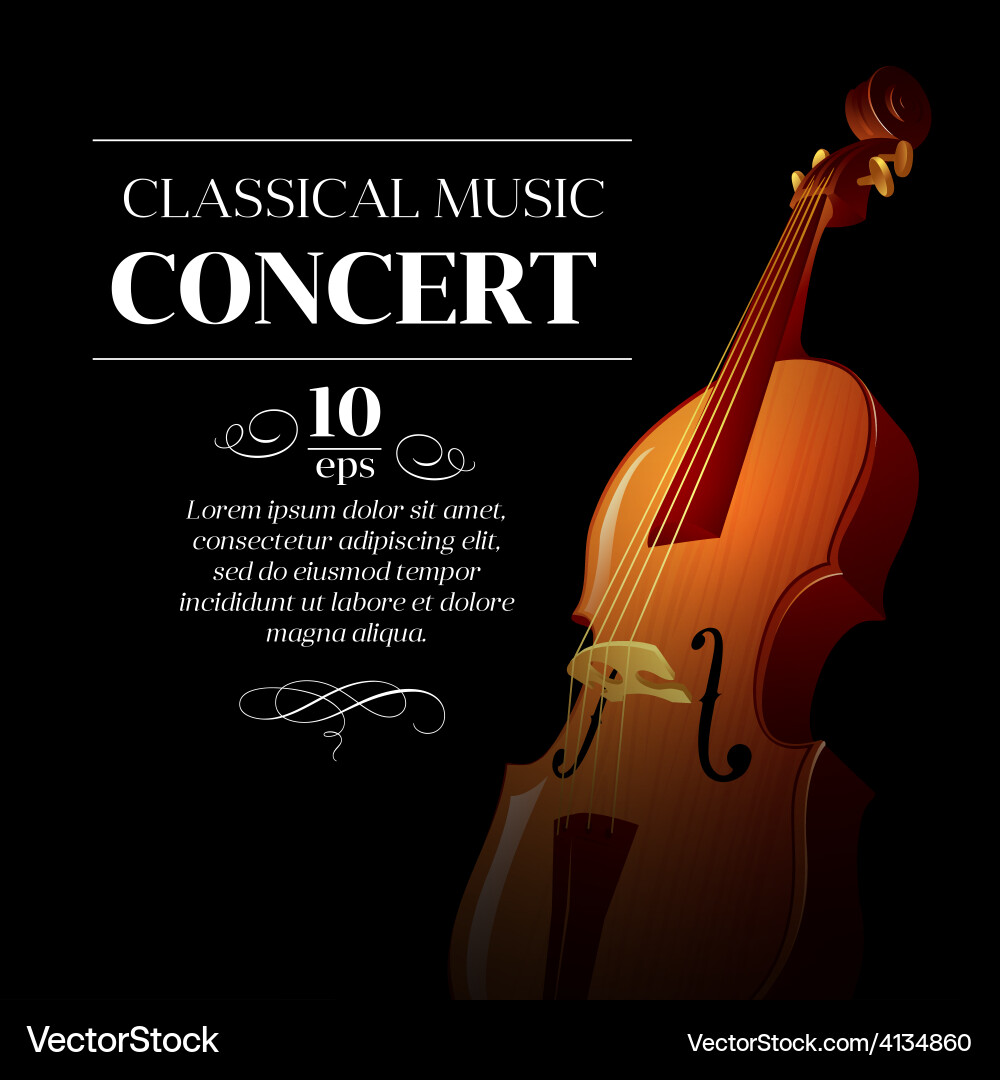 Classical Music Concert Poster Royalty Free Vector Image