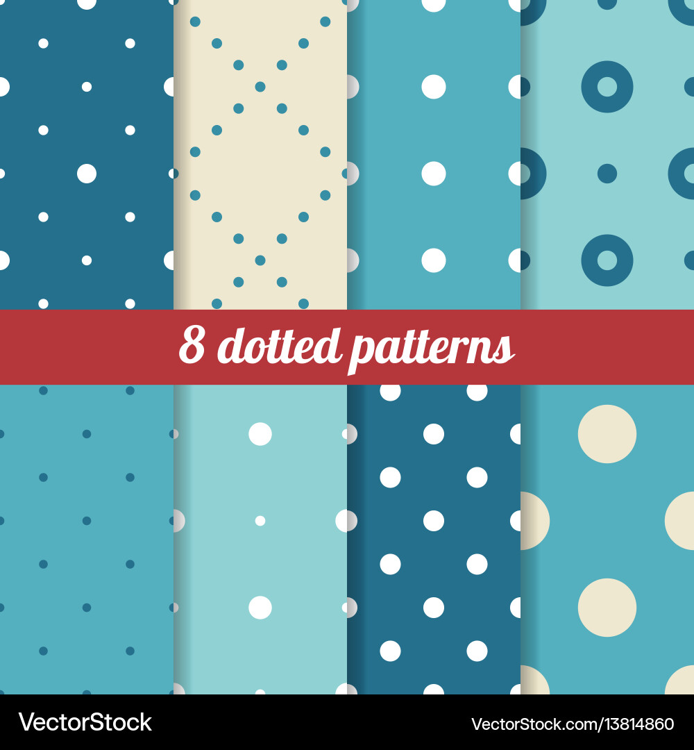 Dotted Blue Patterns Royalty Free Vector Image