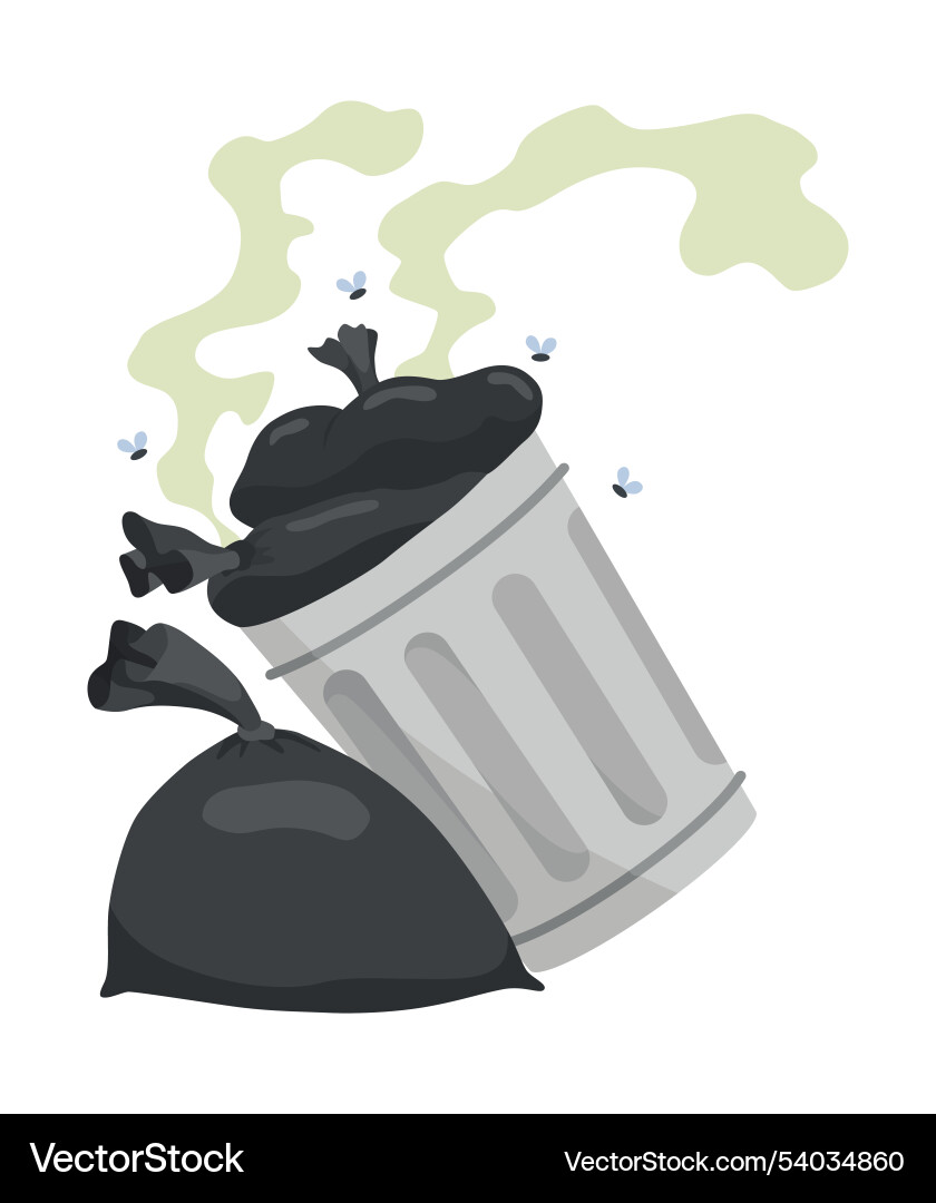 Garbage or waste icon metal container Royalty Free Vector