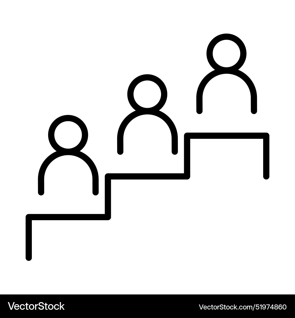 Human resource management icon in thin line style Vector Image