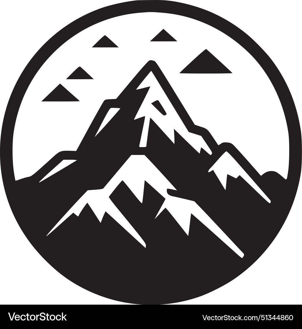Mountain range - high quality logo ideal Vector Image