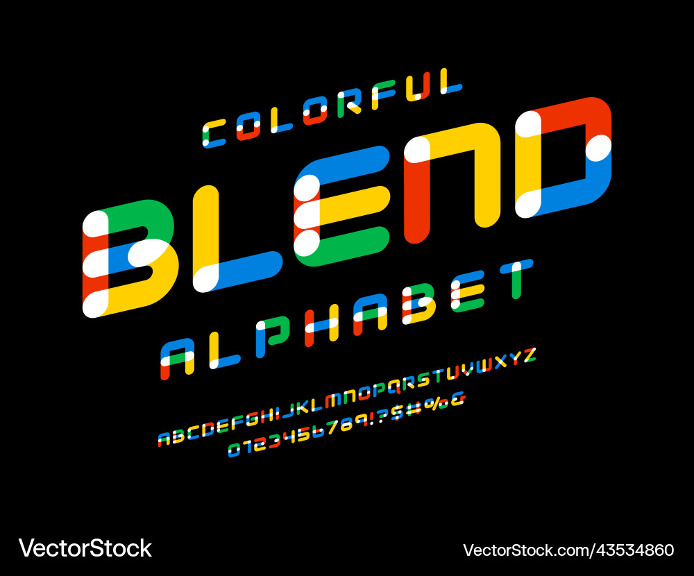 Overlay font Royalty Free Vector Image - VectorStock