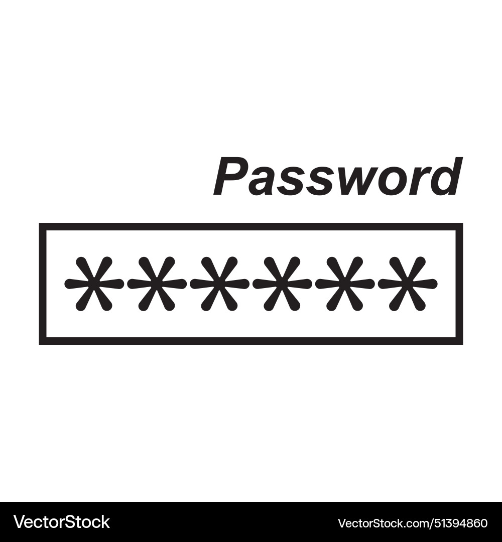 Password logo design Royalty Free Vector Image