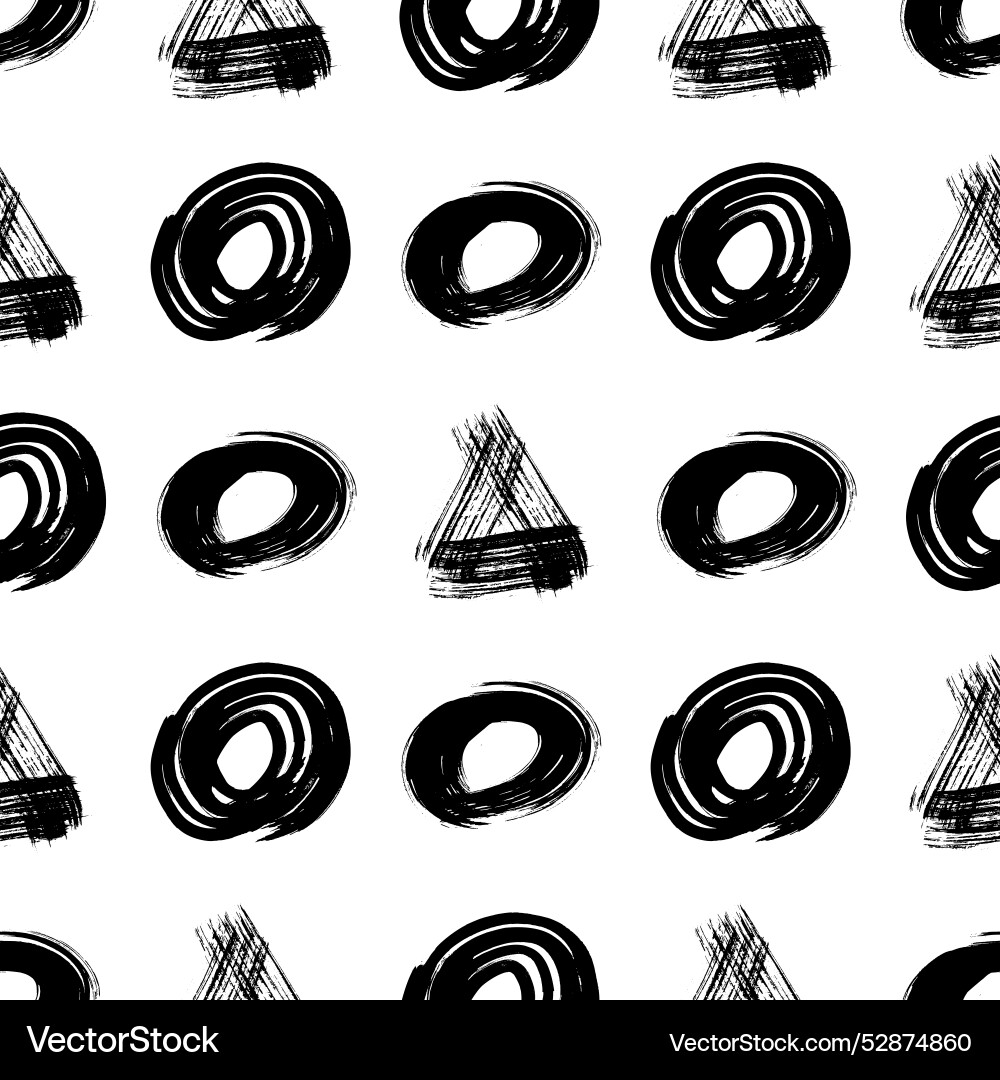 Seamless pattern with black triangle s Royalty Free Vector