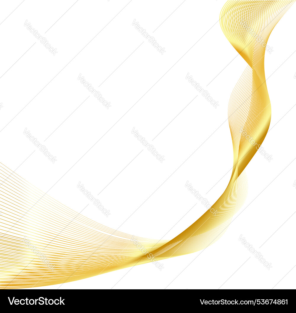 Abstract golden wave lines background Royalty Free Vector
