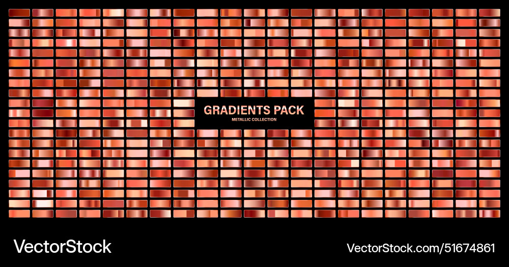 Bronze copper orange glossy gradient metal foil Vector Image