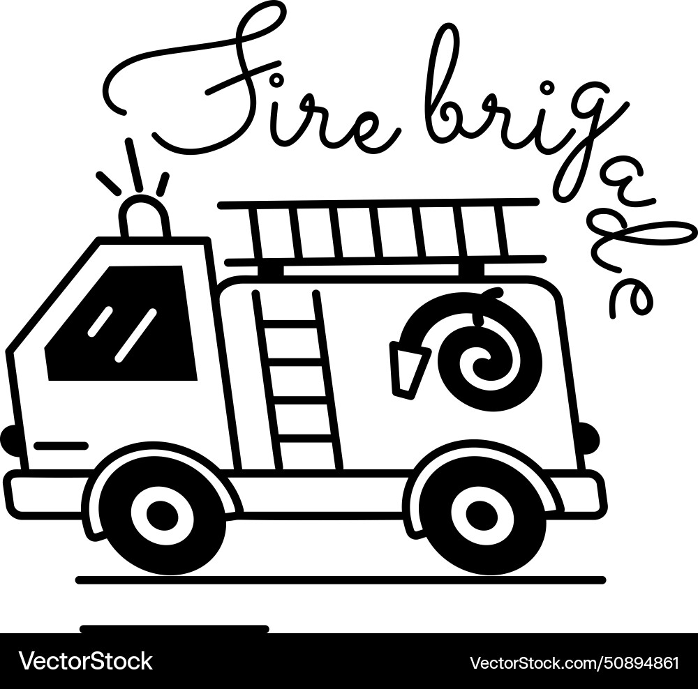 Fire brigade Royalty Free Vector Image - VectorStock