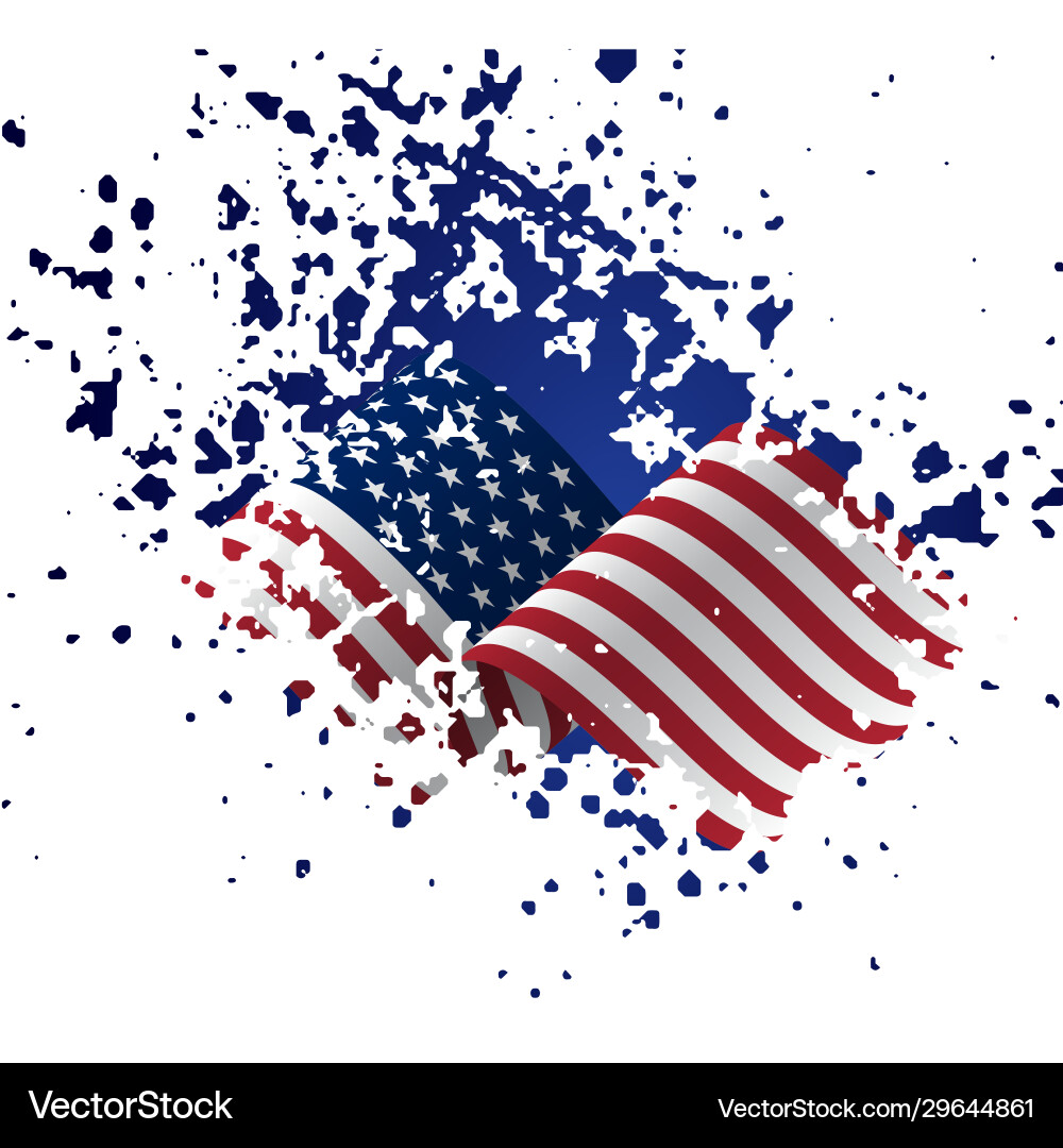 Grunge American Flag Royalty Free Vector Image