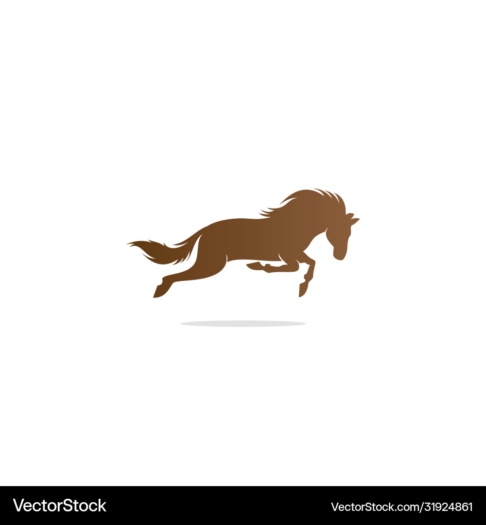 Horse running animal logo Royalty Free Vector Image