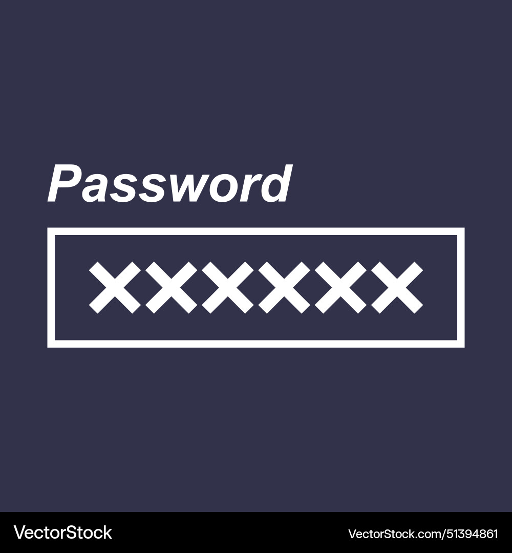 Password logo design Royalty Free Vector Image