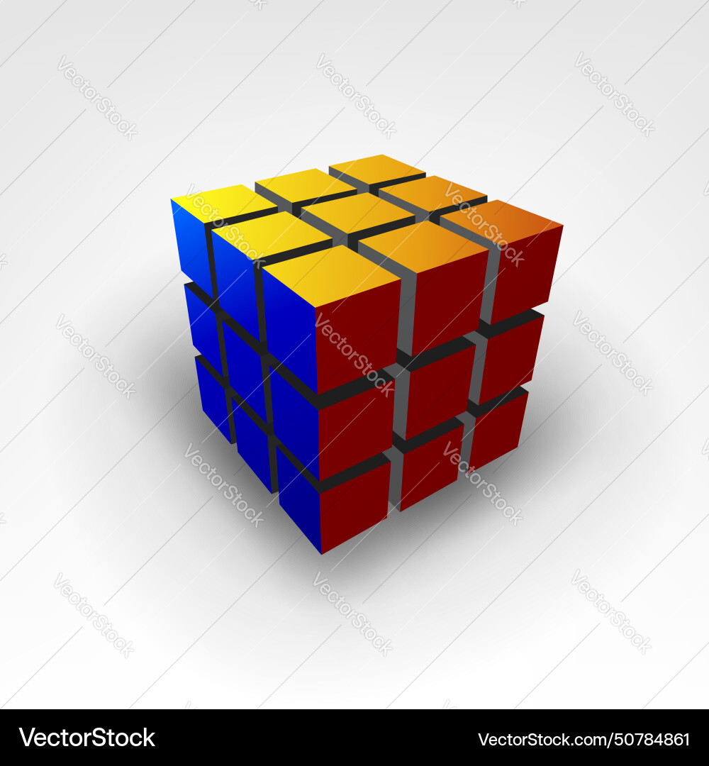 Rubic cube 3d Royalty Free Vector Image - VectorStock