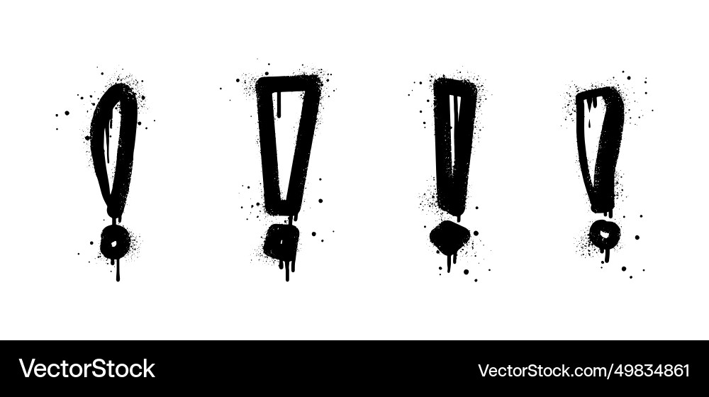 Spray Painted Exclamation Mark Royalty Free Vector Image