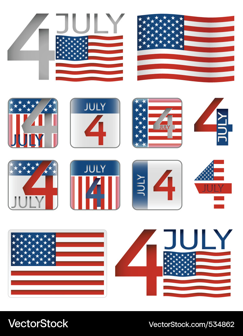 4 july Royalty Free Vector Image - VectorStock