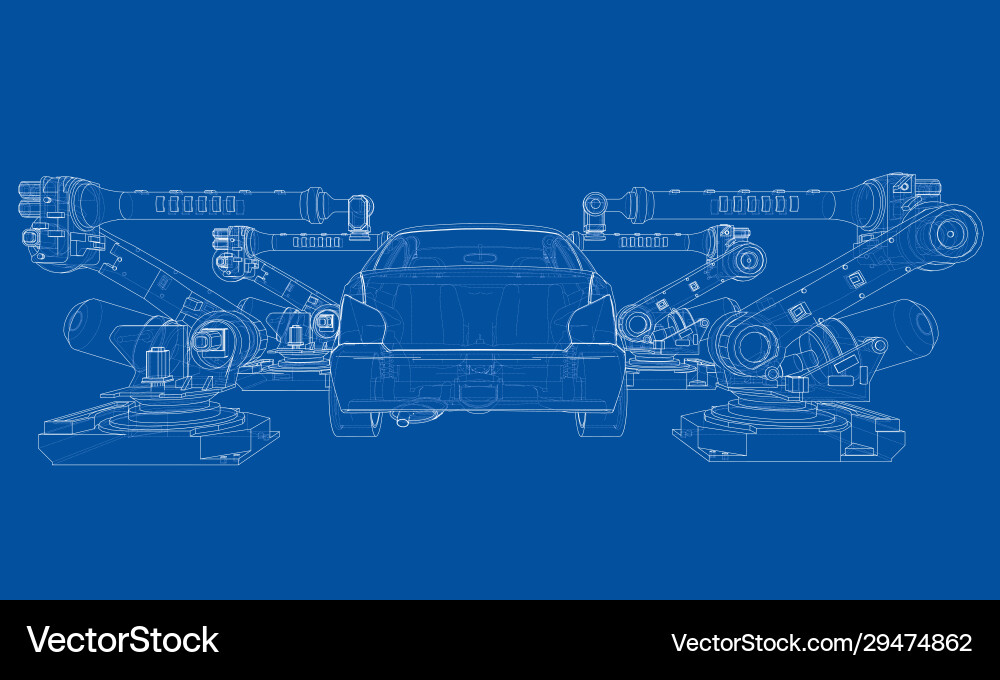 Assembly motor vehicle Royalty Free Vector Image
