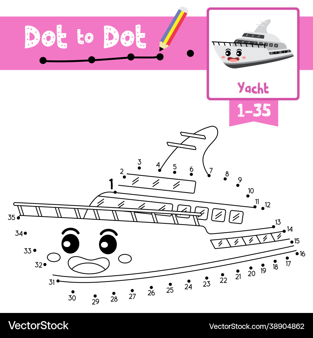 Dot to educational game and coloring book Vector Image