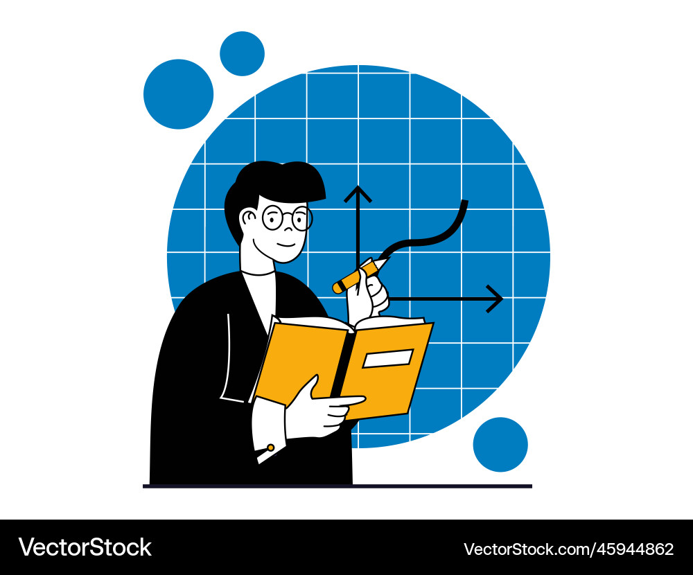 Education concept with character situation Vector Image