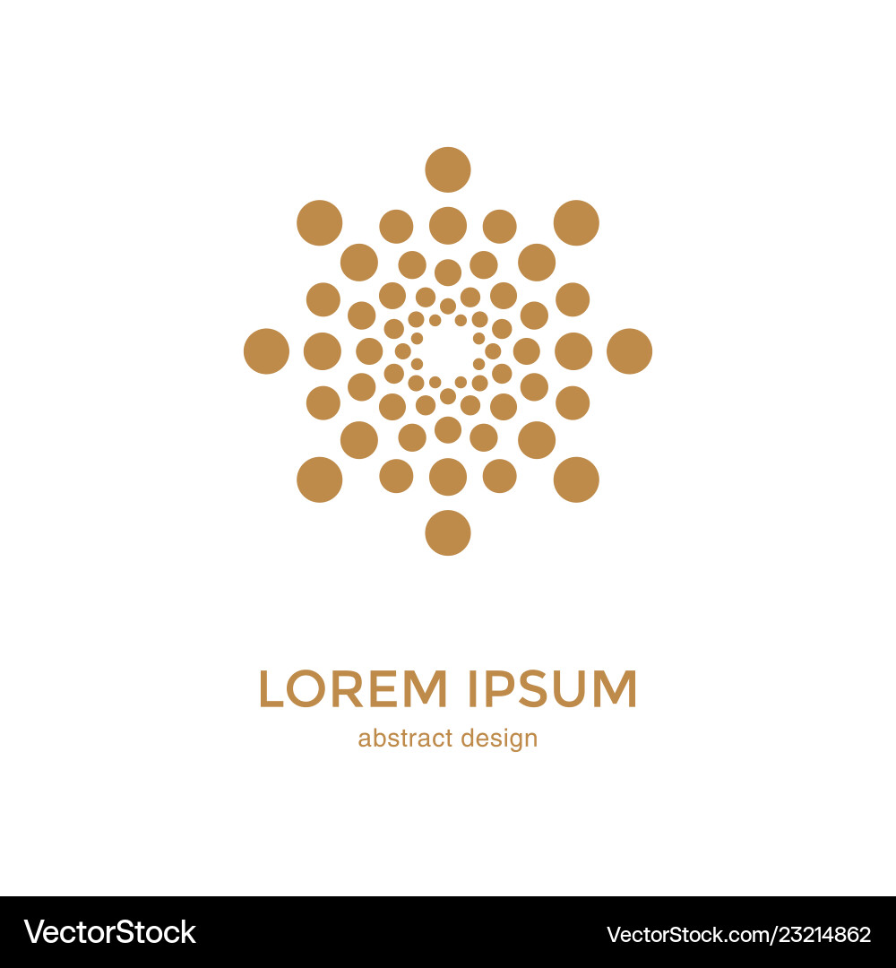 Golden Dot Logo Royalty Free Vector Image - VectorStock