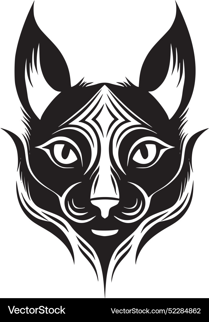 Siamese - minimalist and flat logo Royalty Free Vector Image