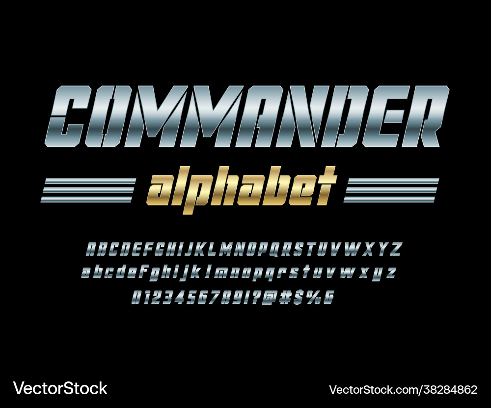 Stencil font Royalty Free Vector Image - VectorStock