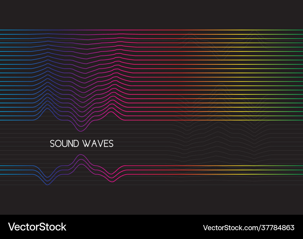 Abstract sound waves design background Royalty Free Vector