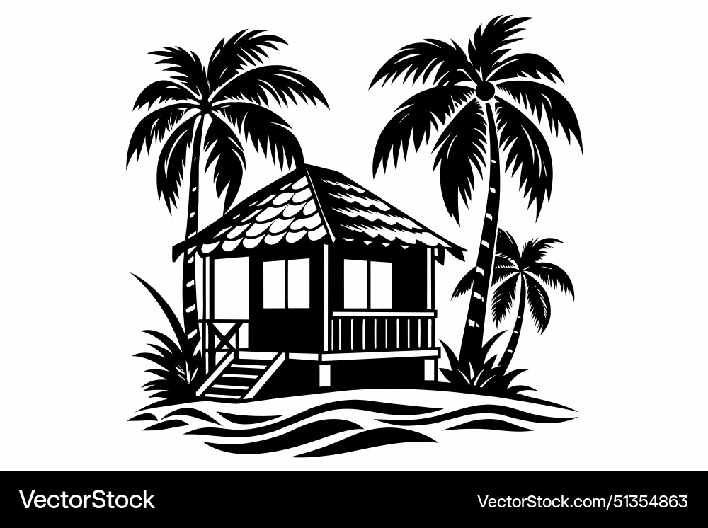 Beach shack living design ideas Royalty Free Vector Image