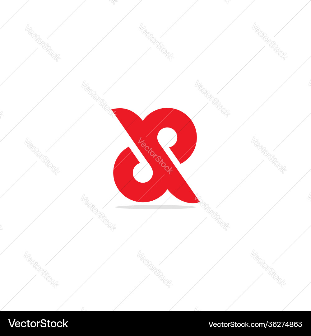 Circle connect infinity logo Royalty Free Vector Image