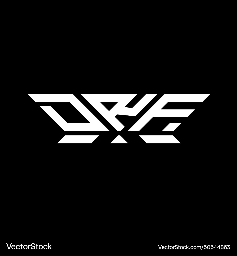 Drf letter logo design simple and modern Vector Image