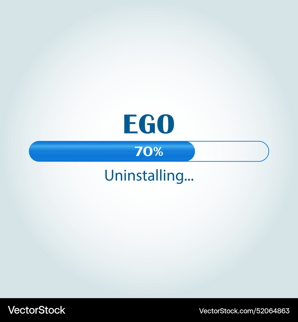 Ego uninstalling graphic eps Royalty Free Vector Image