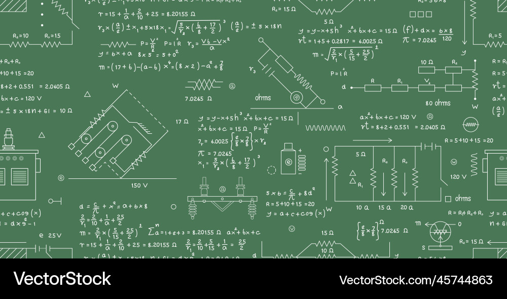 Electrical calculation formula Royalty Free Vector Image