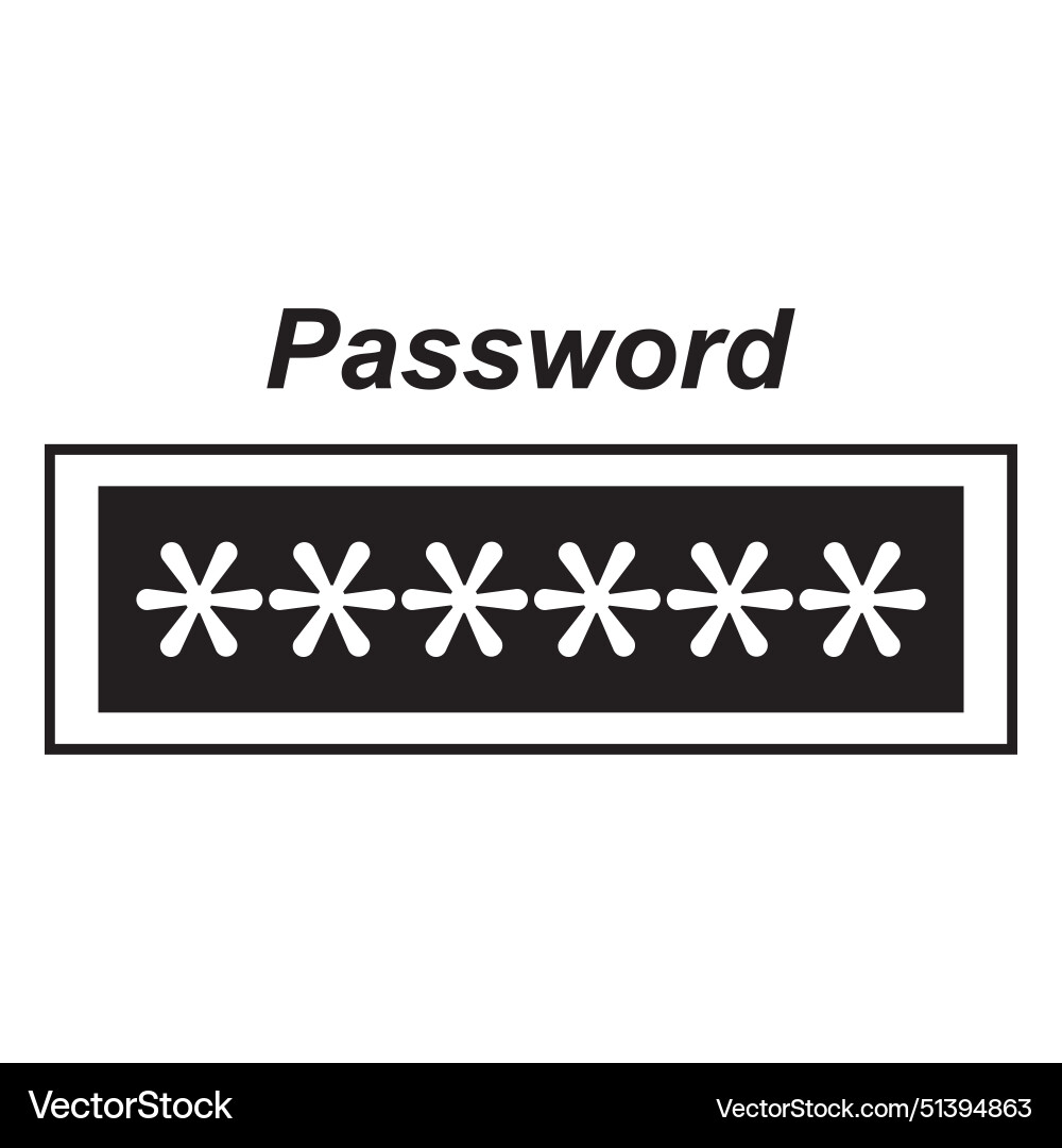 Password logo design Royalty Free Vector Image