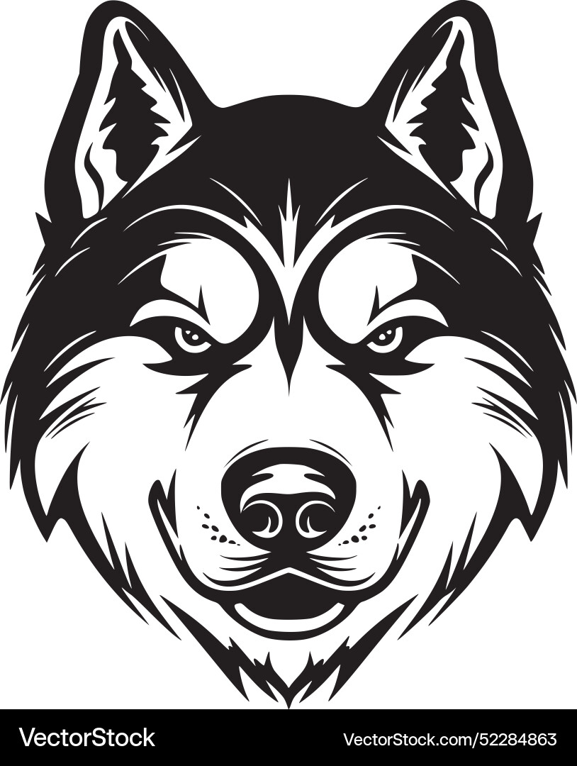 Siberian husky - high quality logo ideal Vector Image