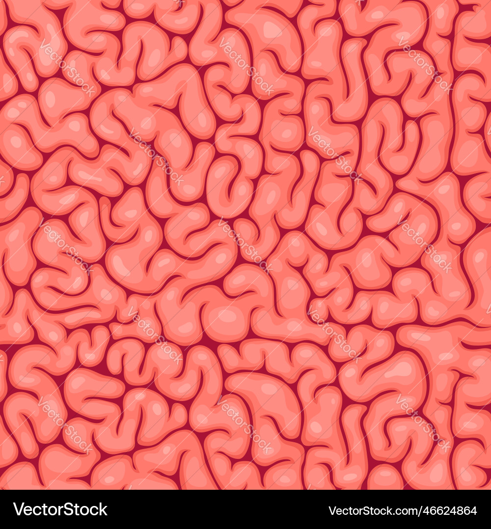 Brain tissues surface creases seamless pattern Vector Image