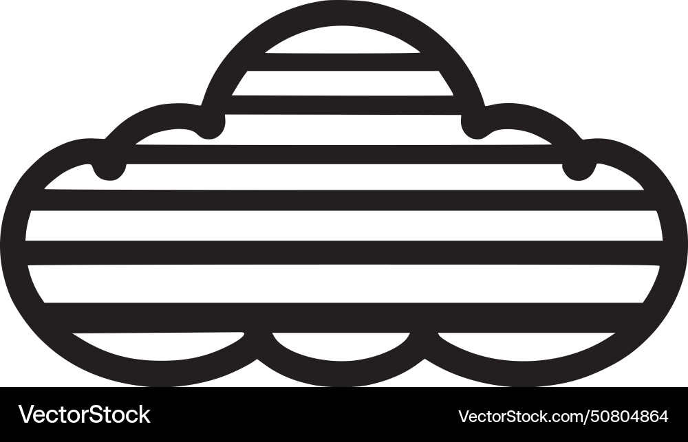 Cloud - minimalist and flat logo Royalty Free Vector Image