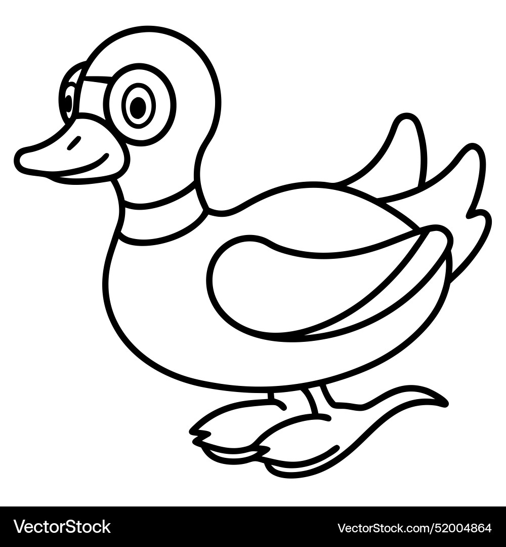 Diving duck walks icon Royalty Free Vector Image