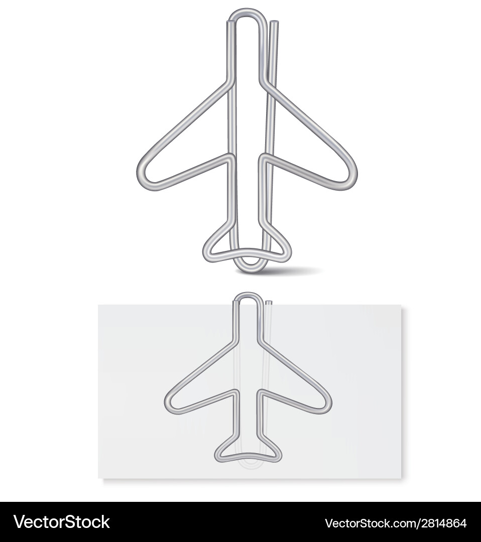 Metal Paper Clip Royalty Free Vector Image - VectorStock