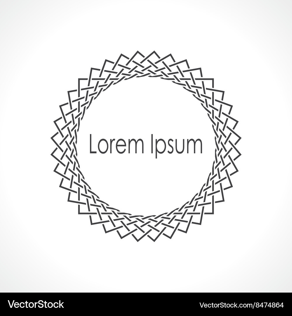 Round monogram Royalty Free Vector Image - VectorStock