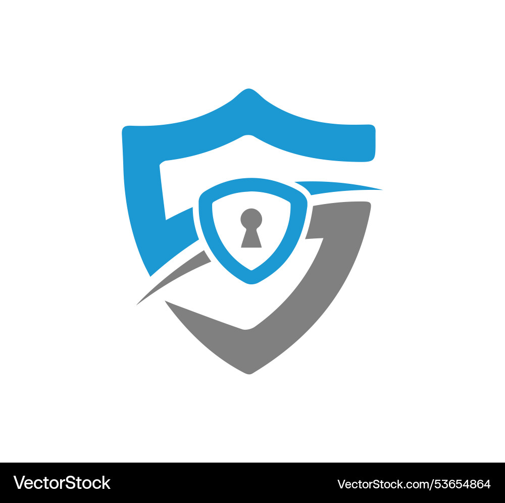 Security logo icon design cyber Royalty Free Vector Image